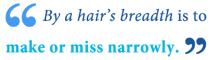 What Does By A Hair’s Breadth Mean? - Writing Explained