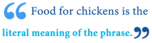 What Does Chicken Feed Mean? - Writing Explained