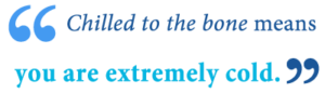 What Does Chilled to the Bone Mean? - Writing Explained