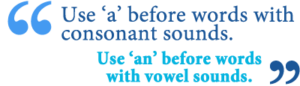 A vs. An: When to Use A or An in a Sentence - Writing Explained