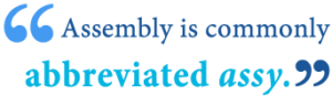 What is the Abbreviation for Assembly? Common English Abbreviations ...
