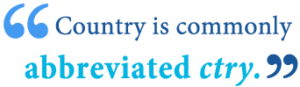 What is the Abbreviation for Country? Common English Abbreviations ...