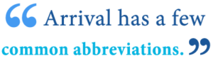 What is the Abbreviation for Arrival? - Writing Explained