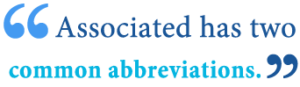 What is the Abbreviation for Associated? - Writing Explained