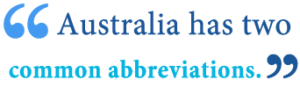 What is the Abbreviation for Australia? - Writing Explained
