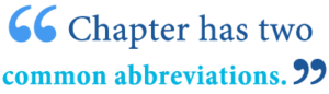 What is the Abbreviation for Chapter? - Writing Explained