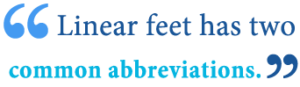 What is the Abbreviation for Linear Feet? - Writing Explained