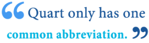 What is the Abbreviation for Quart? - Writing Explained