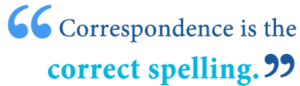 Correspondence or Correspondance – What’s the Difference? - Writing ...