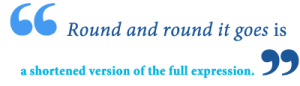 What Does Round and Round it Goes Mean? - Writing Explained