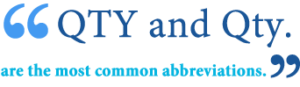 What is the Abbreviation for Quantity - Writing Explained