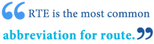 What is the Abbreviation for Route? - Writing Explained