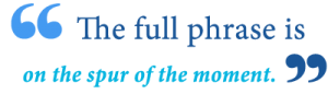 What Does Spur of the Moment Mean? - Writing Explained